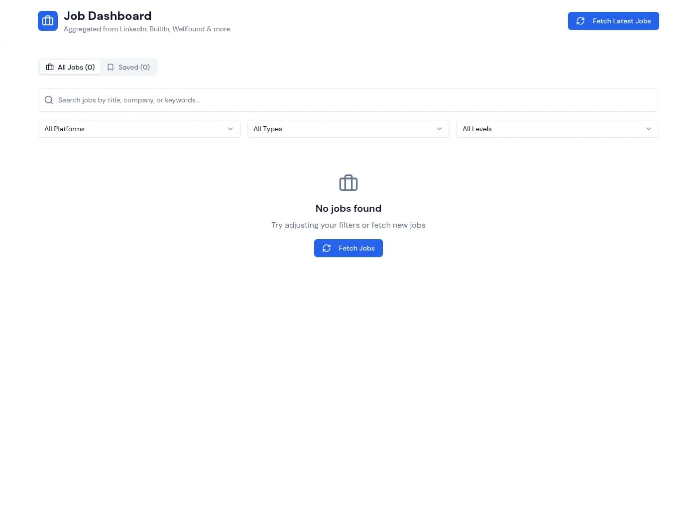Unified Job Dashboard Aggregator