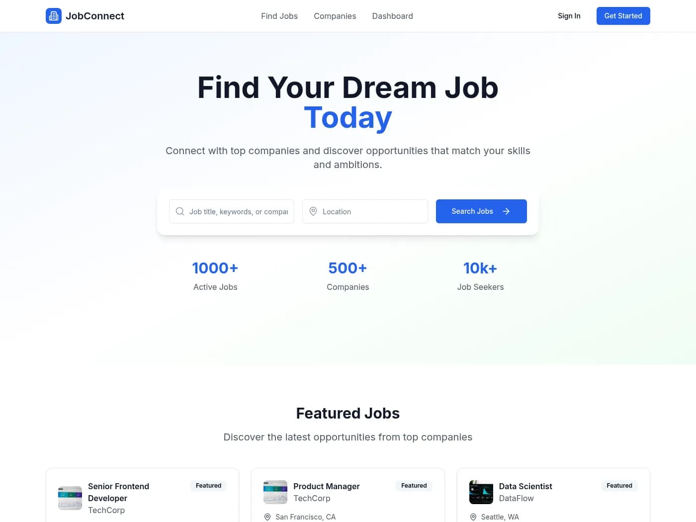 JobConnect: Modern Job Portal Platform