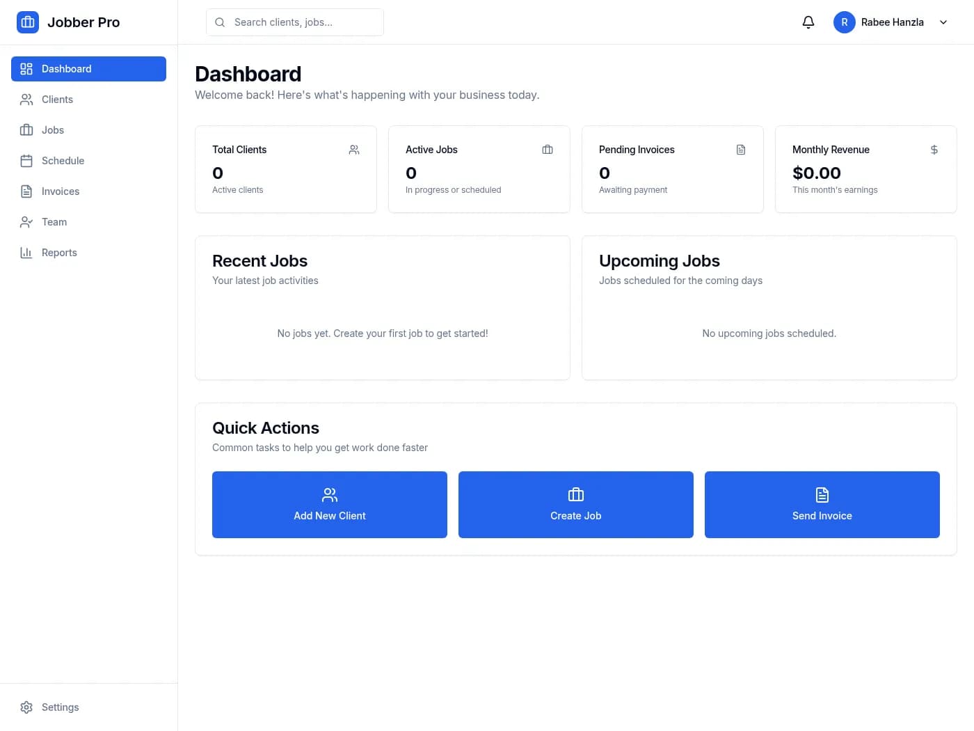 Jobber.com Professional Services Platform Clone