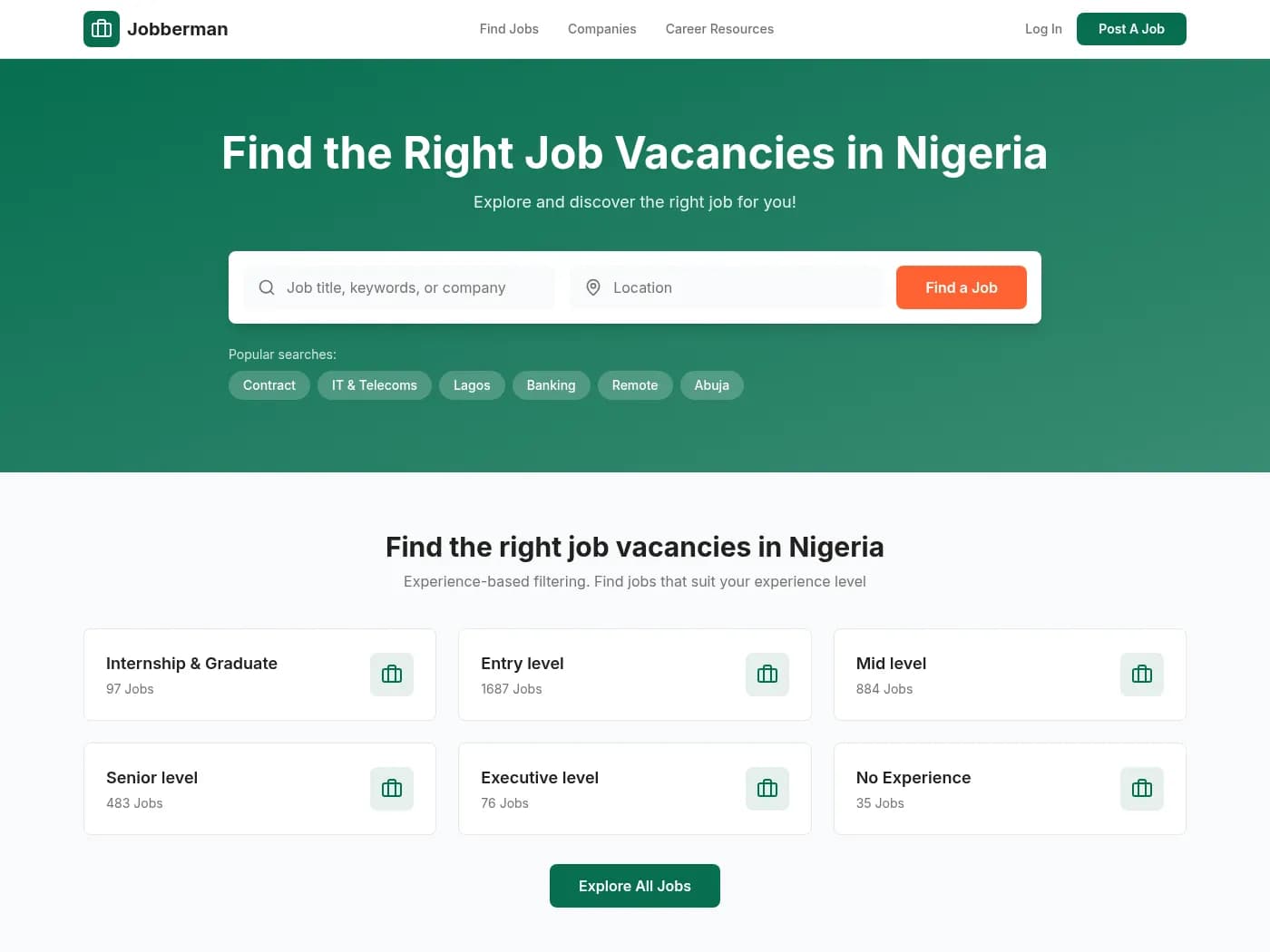 Jobberman Web Clone