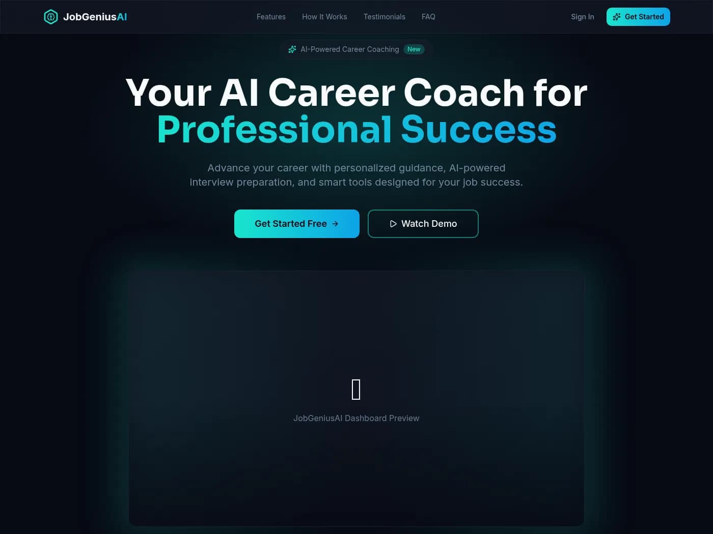 JobGeniusAI - AI Career Coaching Platform