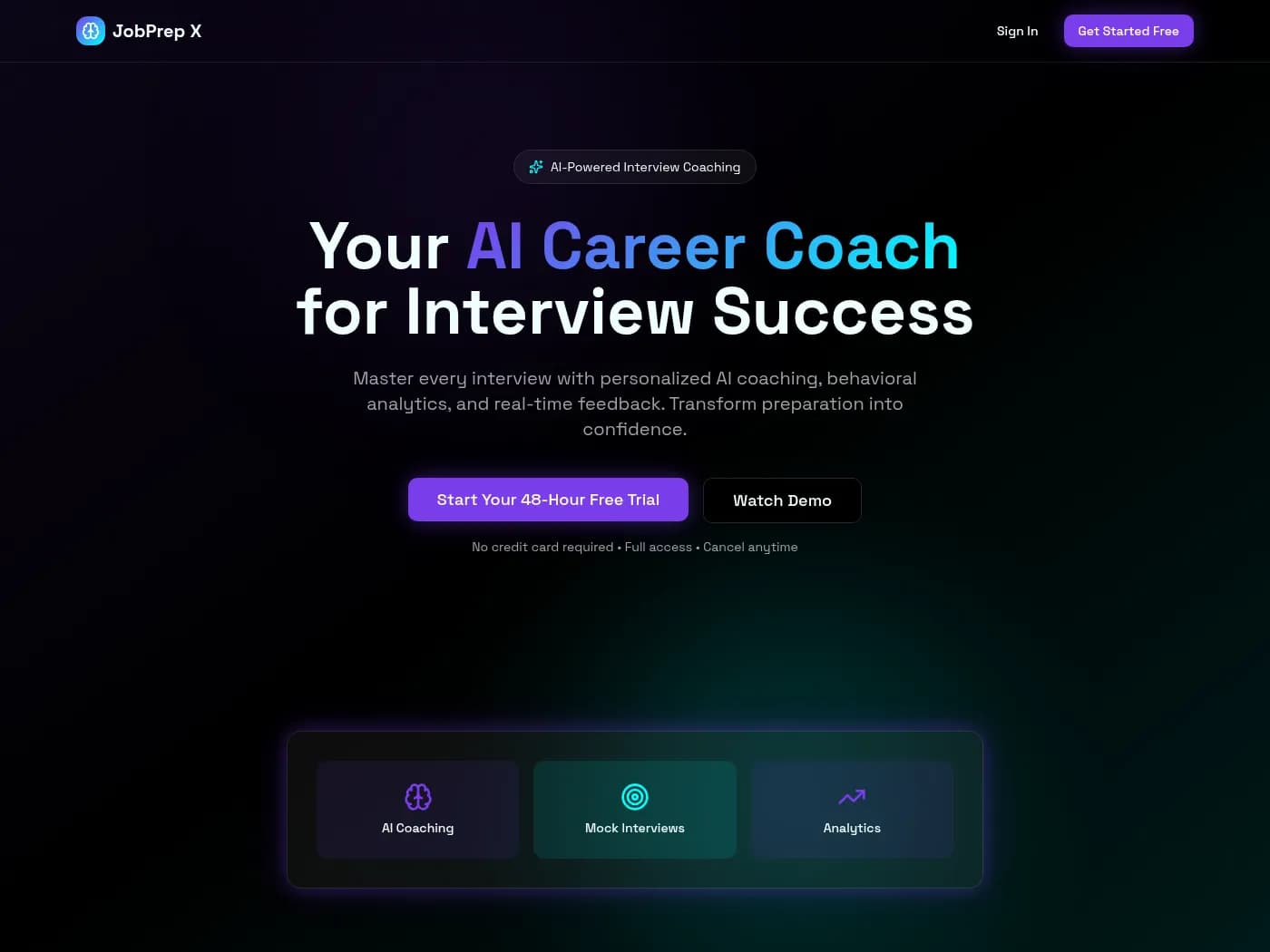JobPrep X – The Futuristic Human-AI Job Preparation & Interview Simulation Platform