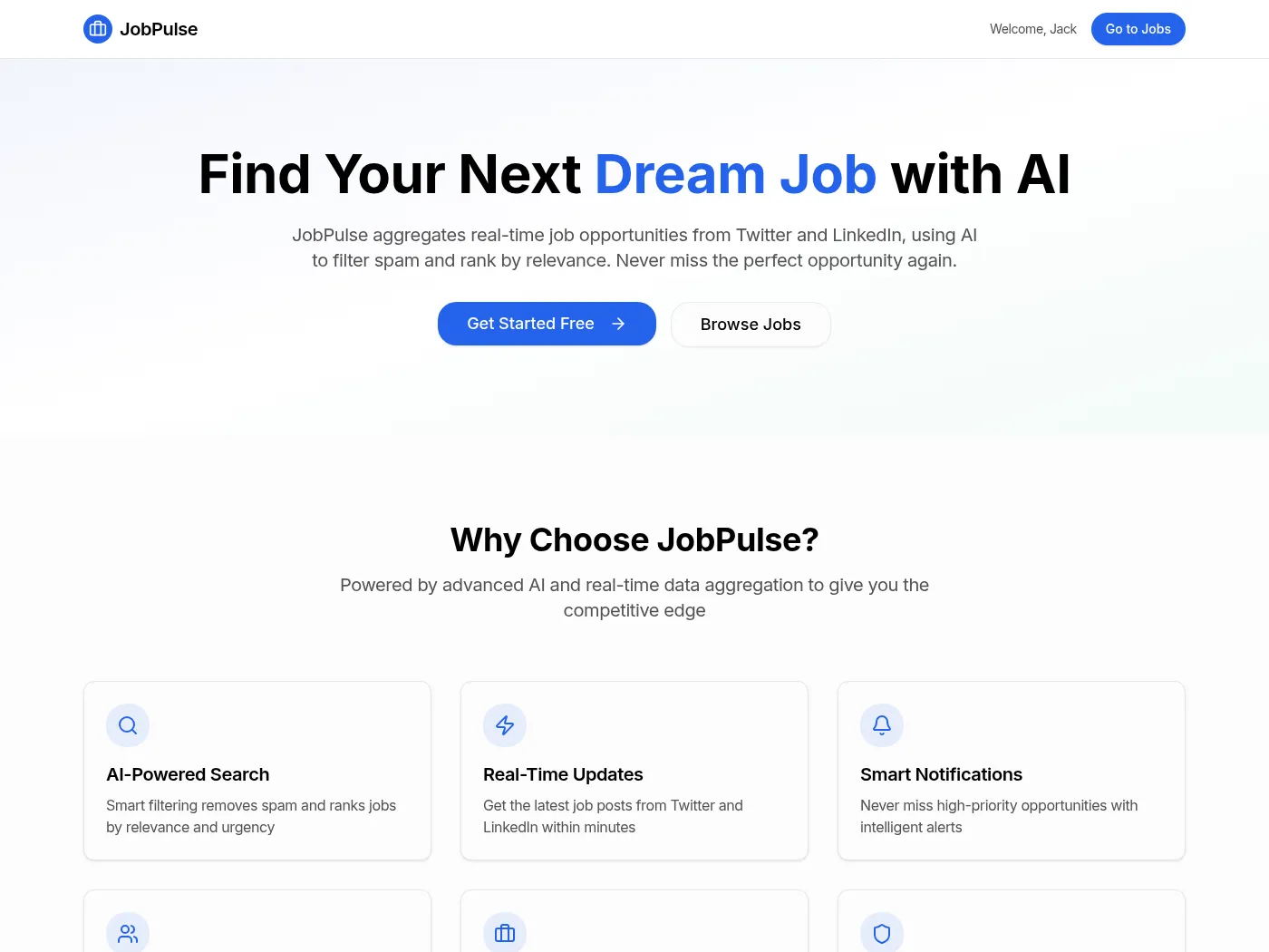 JobPulse: Real-Time AI-Powered Job & Internship Aggregator Web App