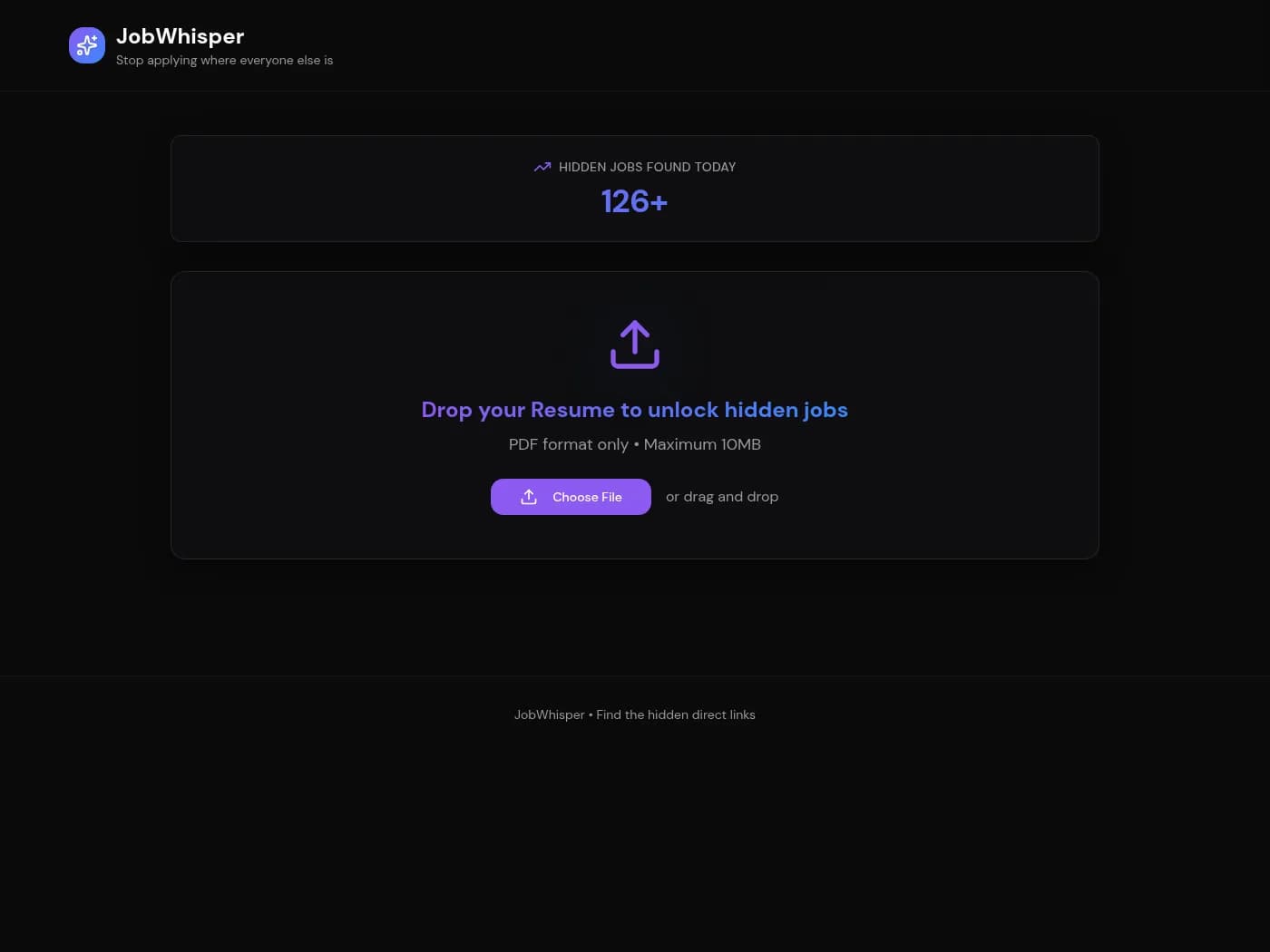 JobWhisper: AI-Powered Direct Job Link Finder for Tech Roles