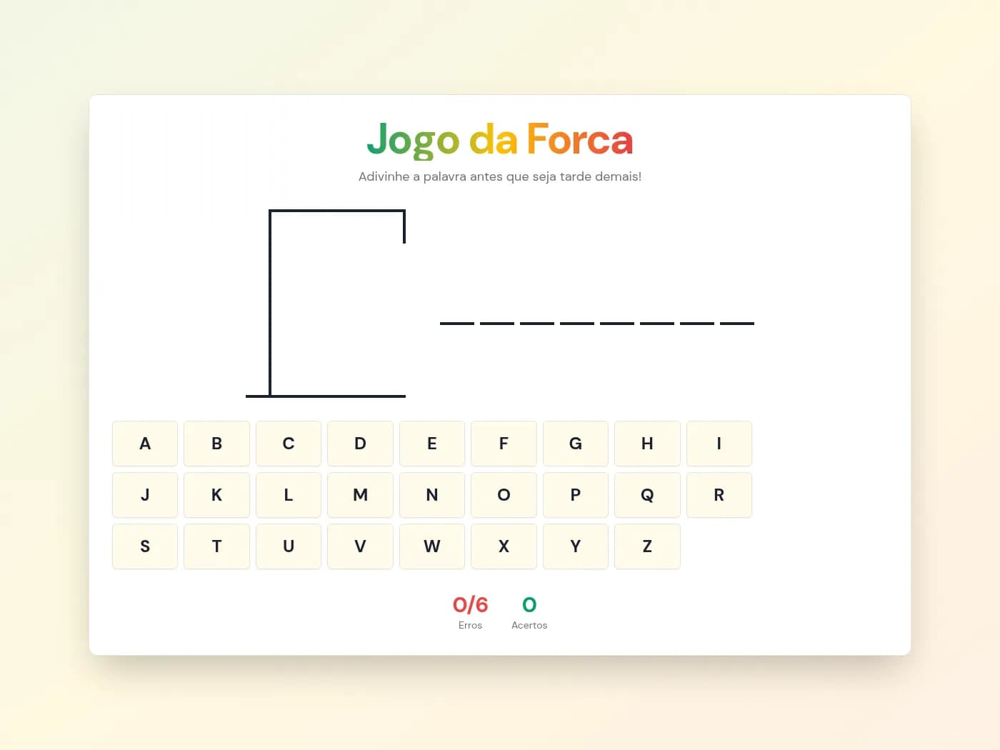 Jogo da Forca (Hangman Game)