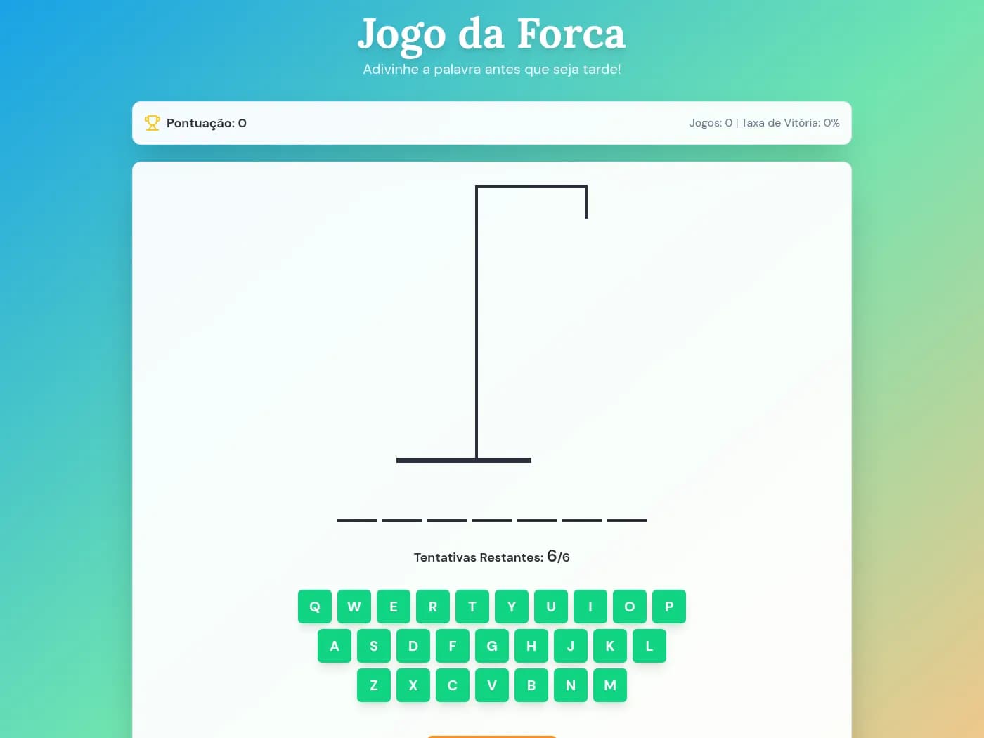 Jogo da Forca - Interactive Hangman Game