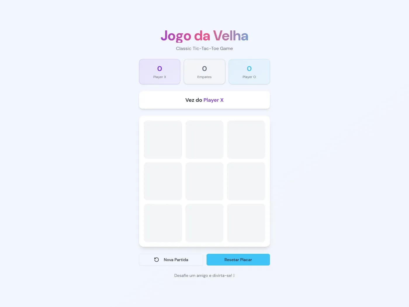 Jogo da Velha - Classic Tic-Tac-Toe Game