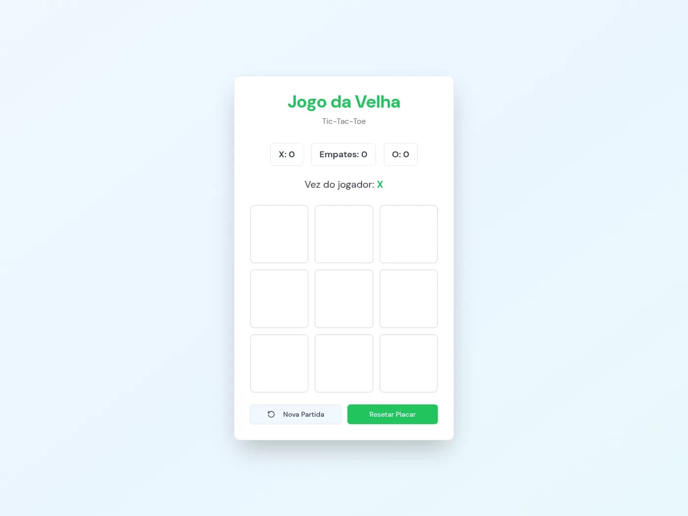 Jogo da Velha Online