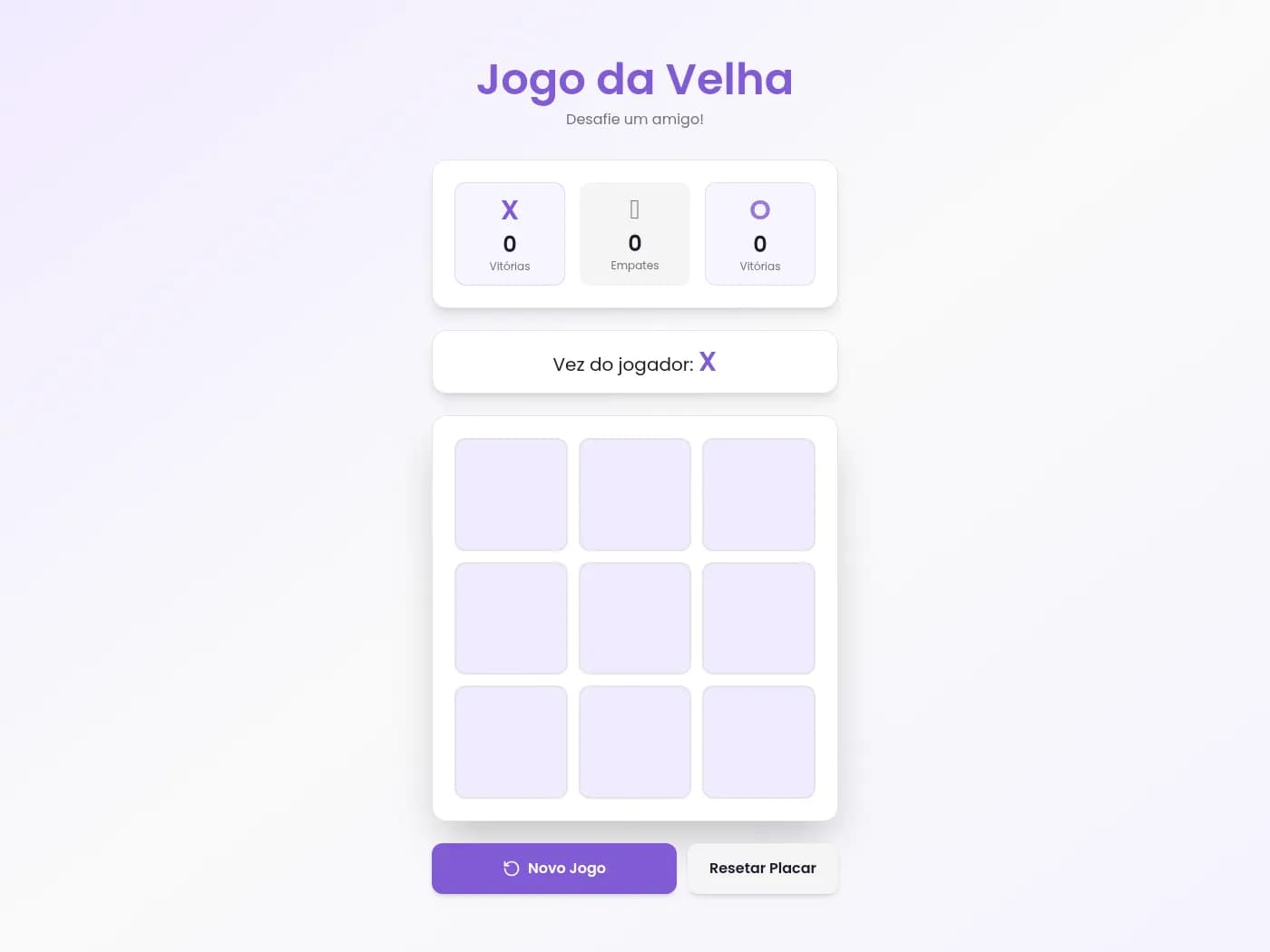 Jogo da Velha Interativo