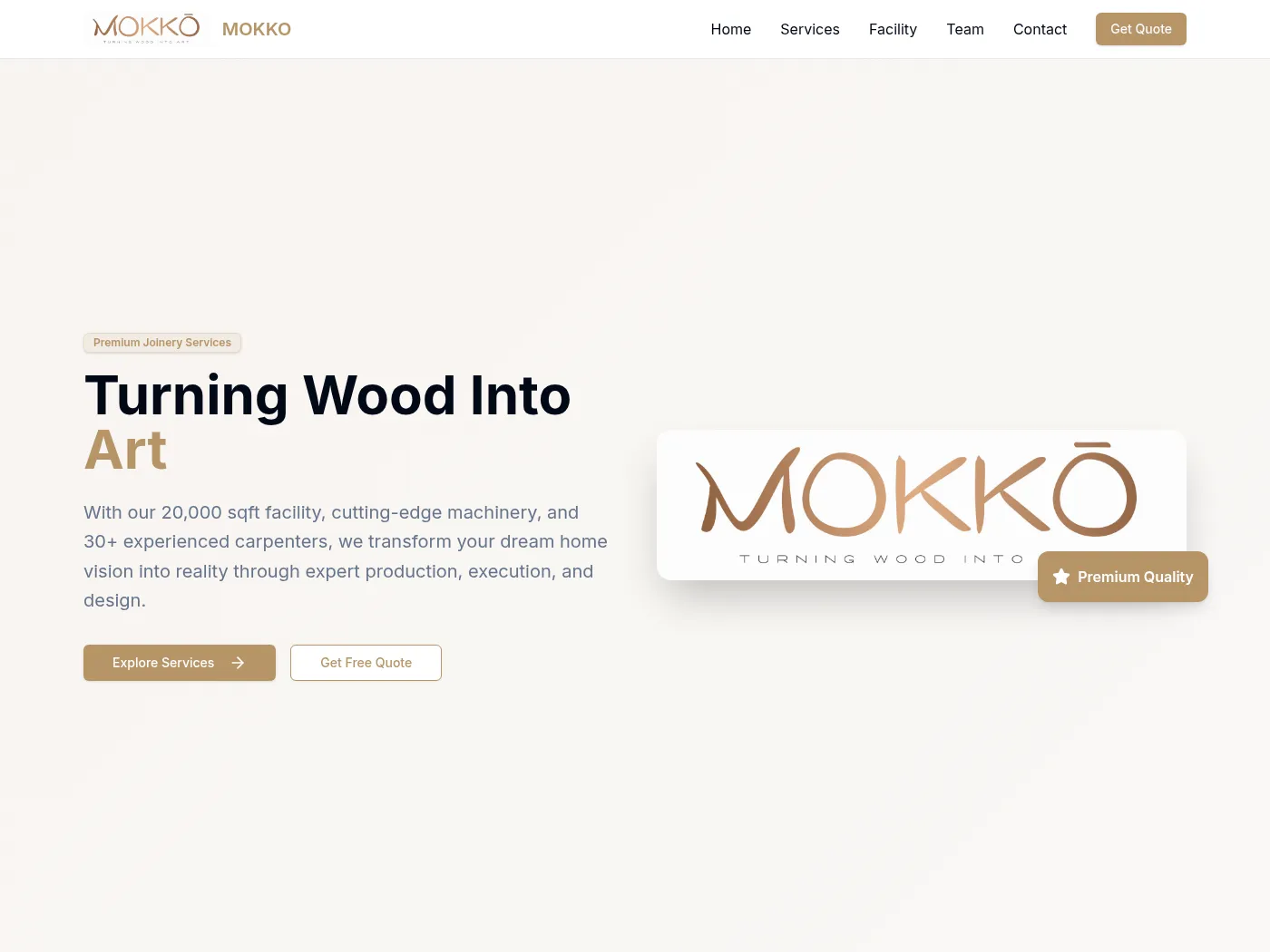 Joinery Company Website