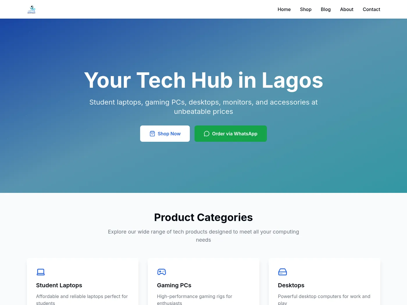 Josachi Tech Hub Website