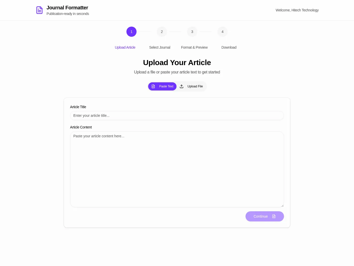 Journal Article Auto-Formatter MVP