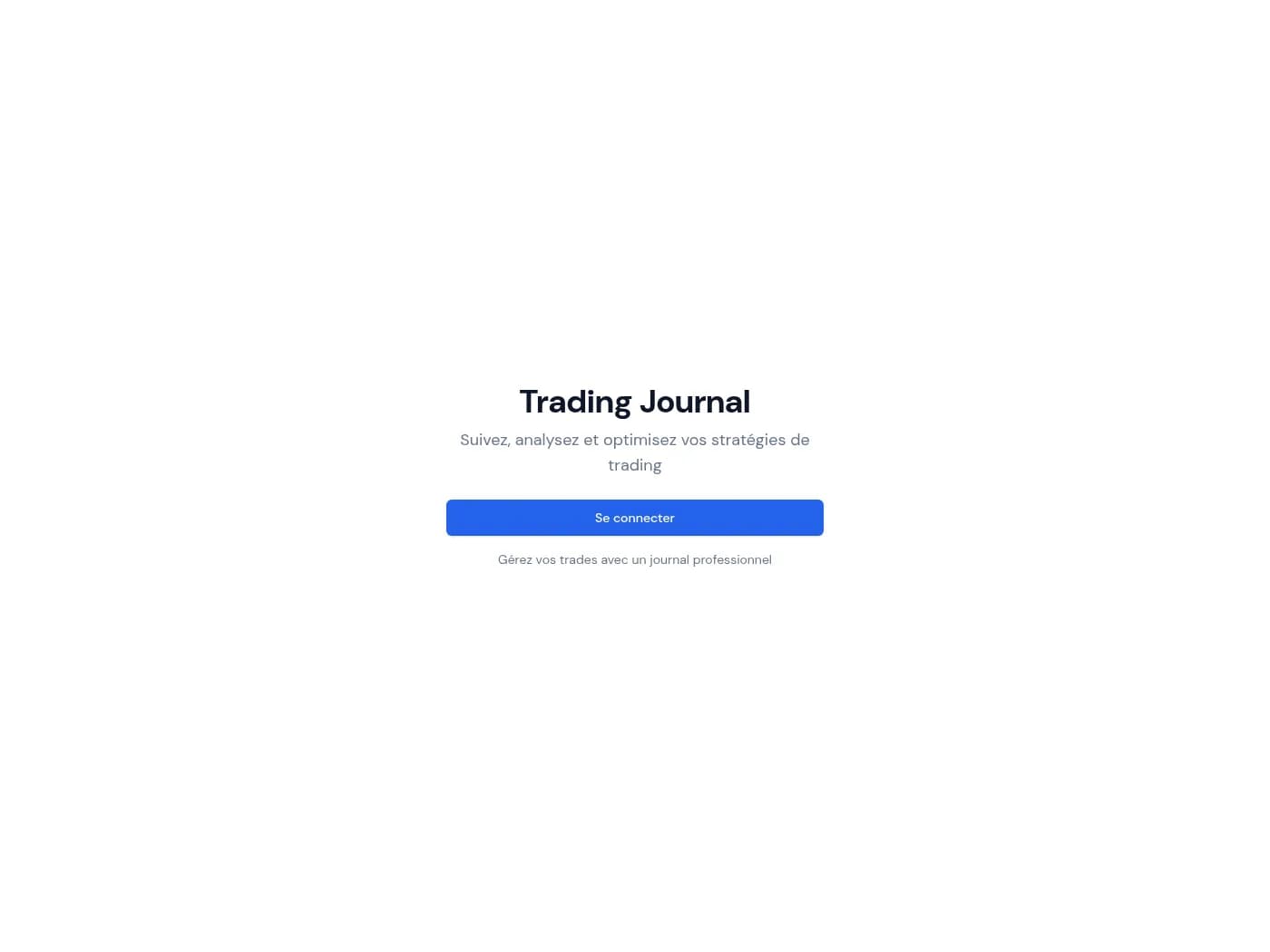 Journal de Trading Intelligent et Facile à Prendre en Main