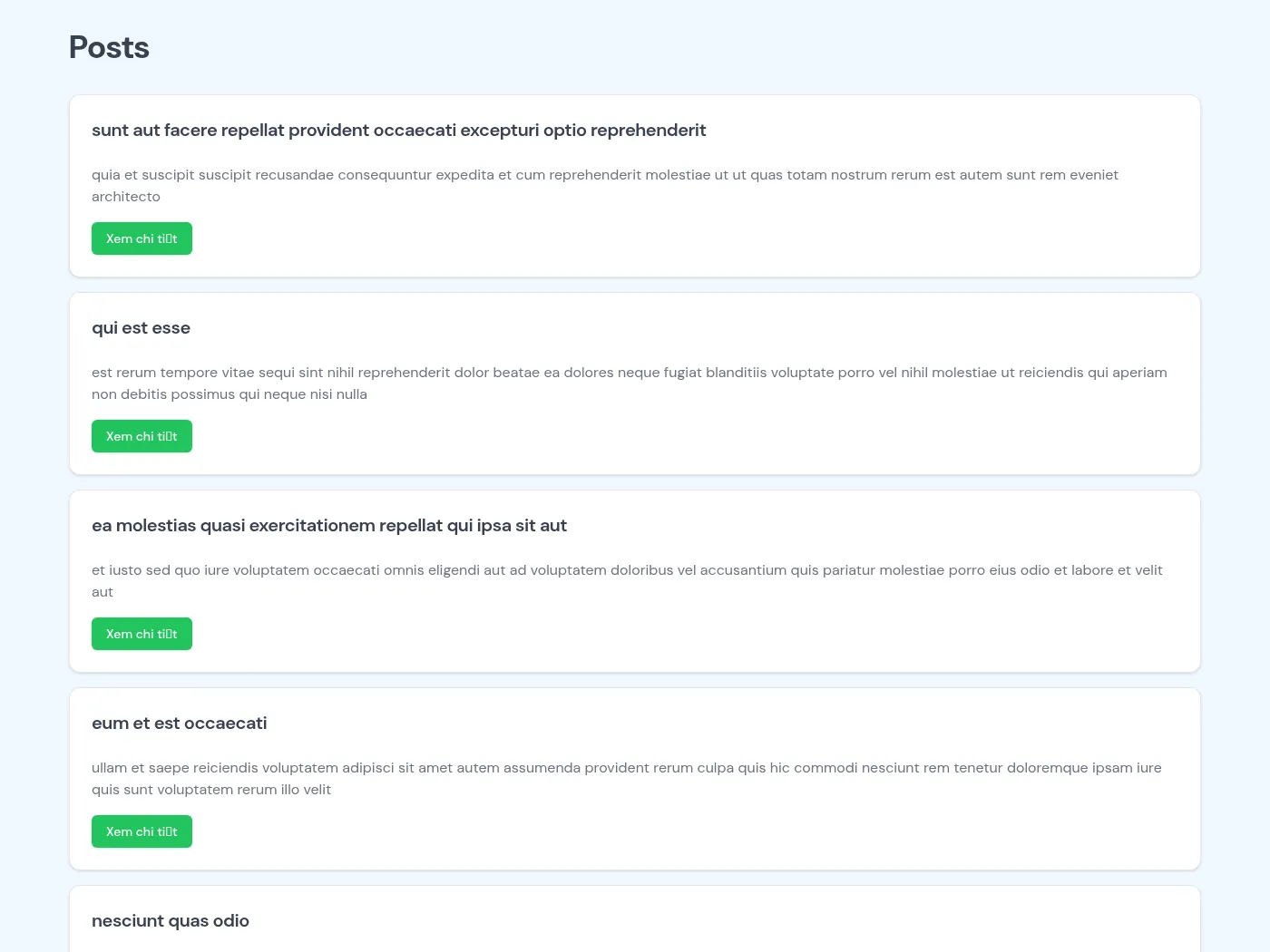 JSONPlaceholder Posts Browser