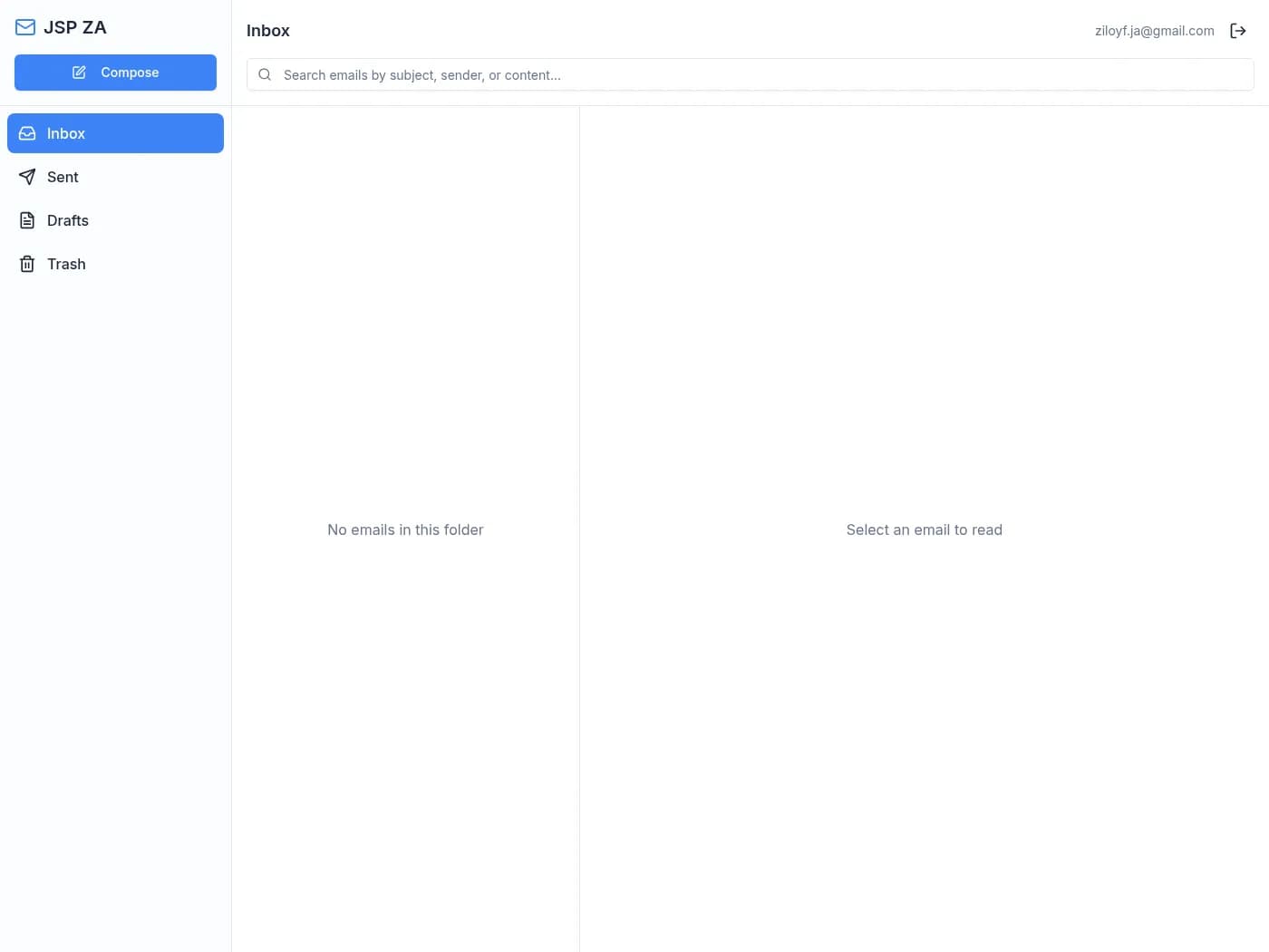 JSP ZA Global Online Email Application