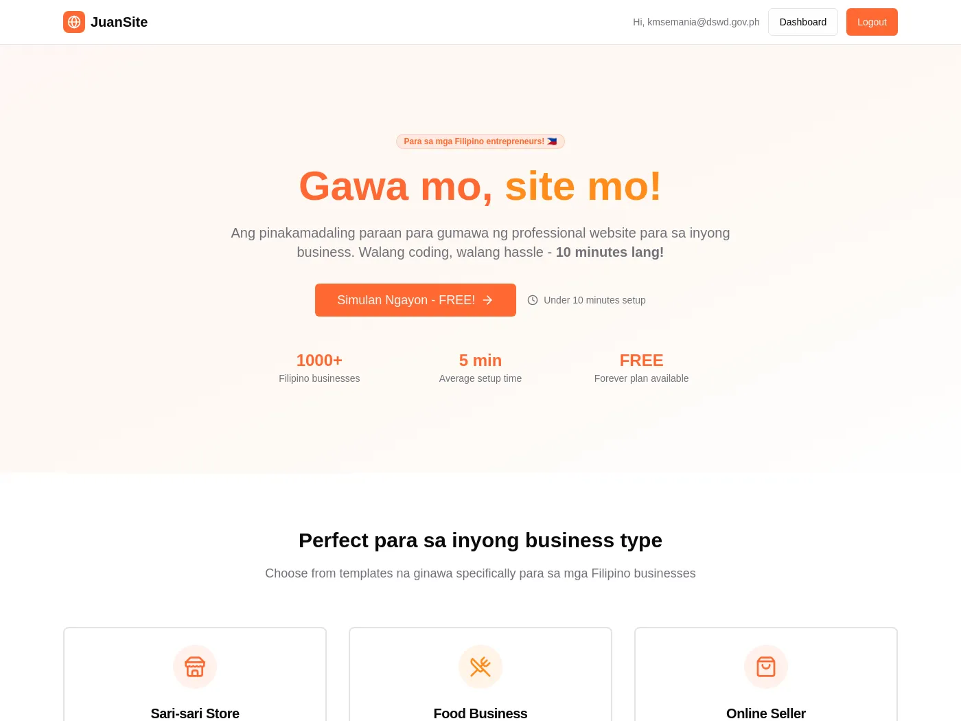 JuanSite - Gawa Mo, Site Mo!