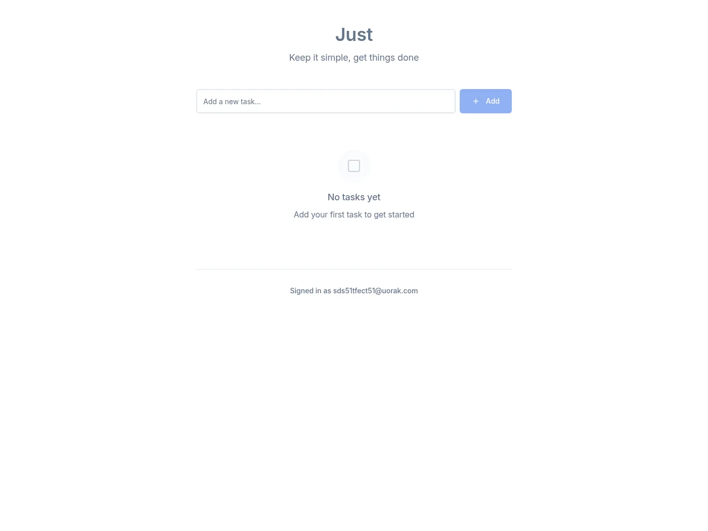 Just - Minimalist Task Manager