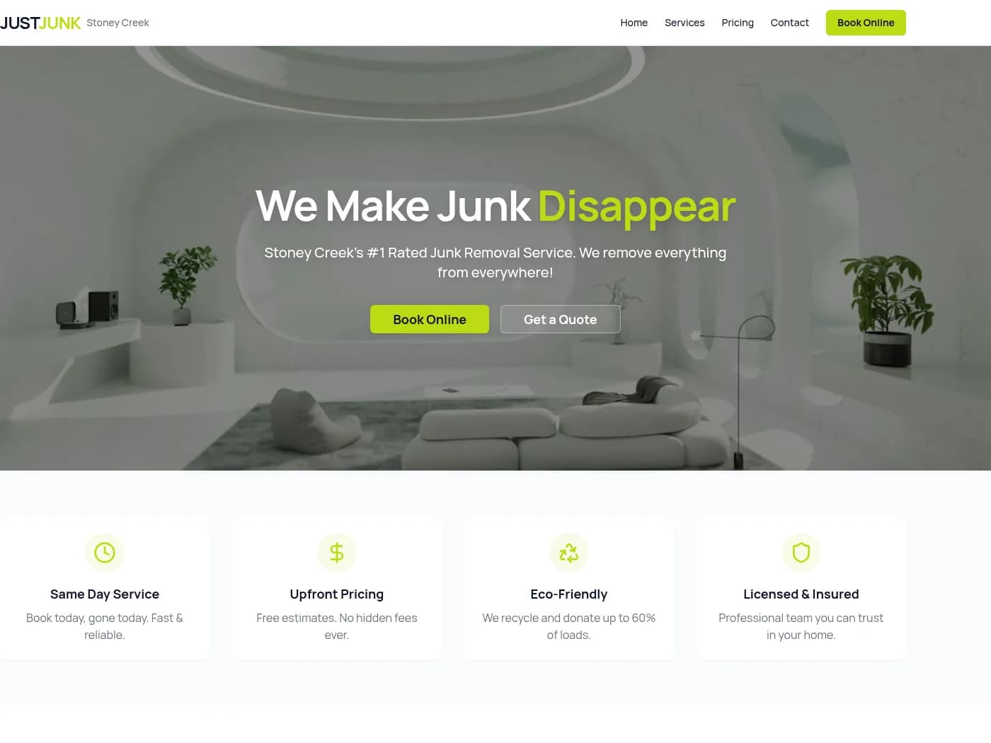 JUSTJUNK Stoney Creek Site