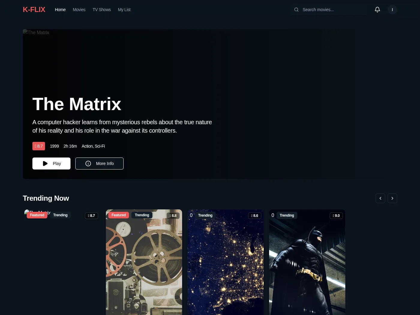 K-FLIX: Cross-Platform Streaming Service