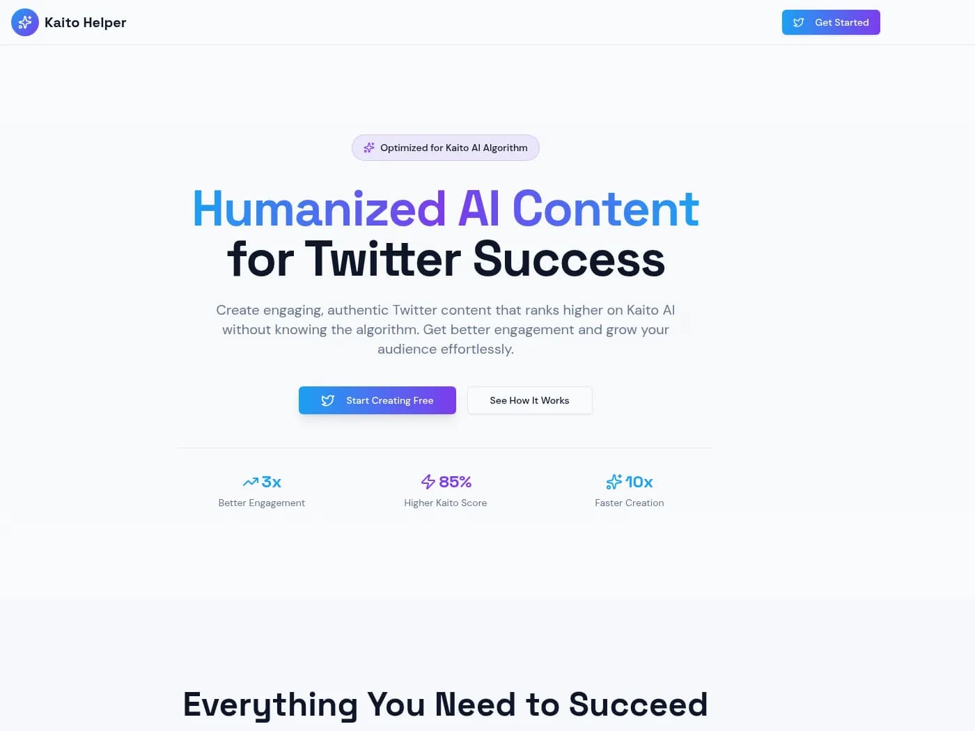 Kaito AI Humanized Content Helper for Twitter Users