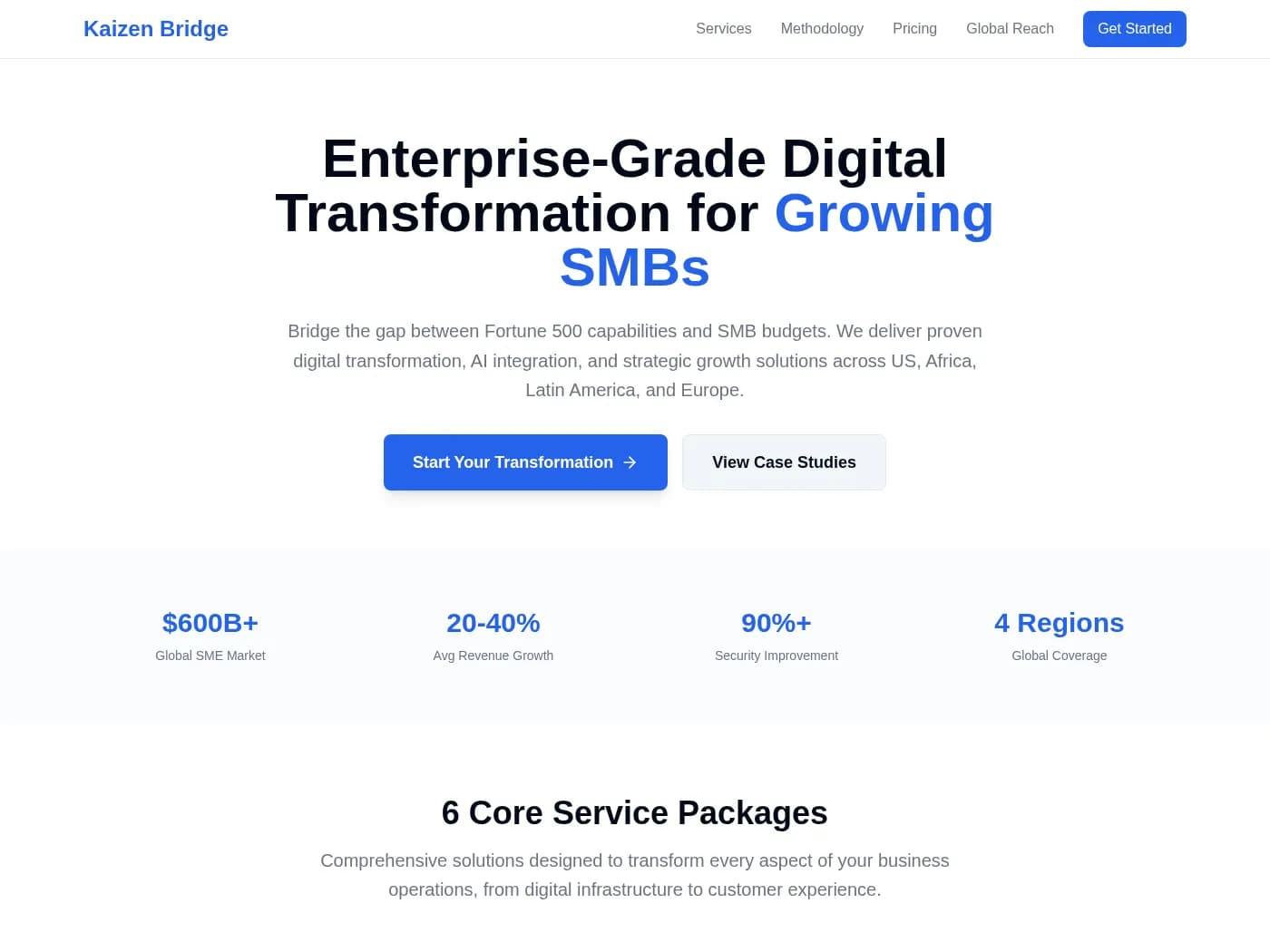 Kaizen Bridge Consultancy Digital Launch Platform