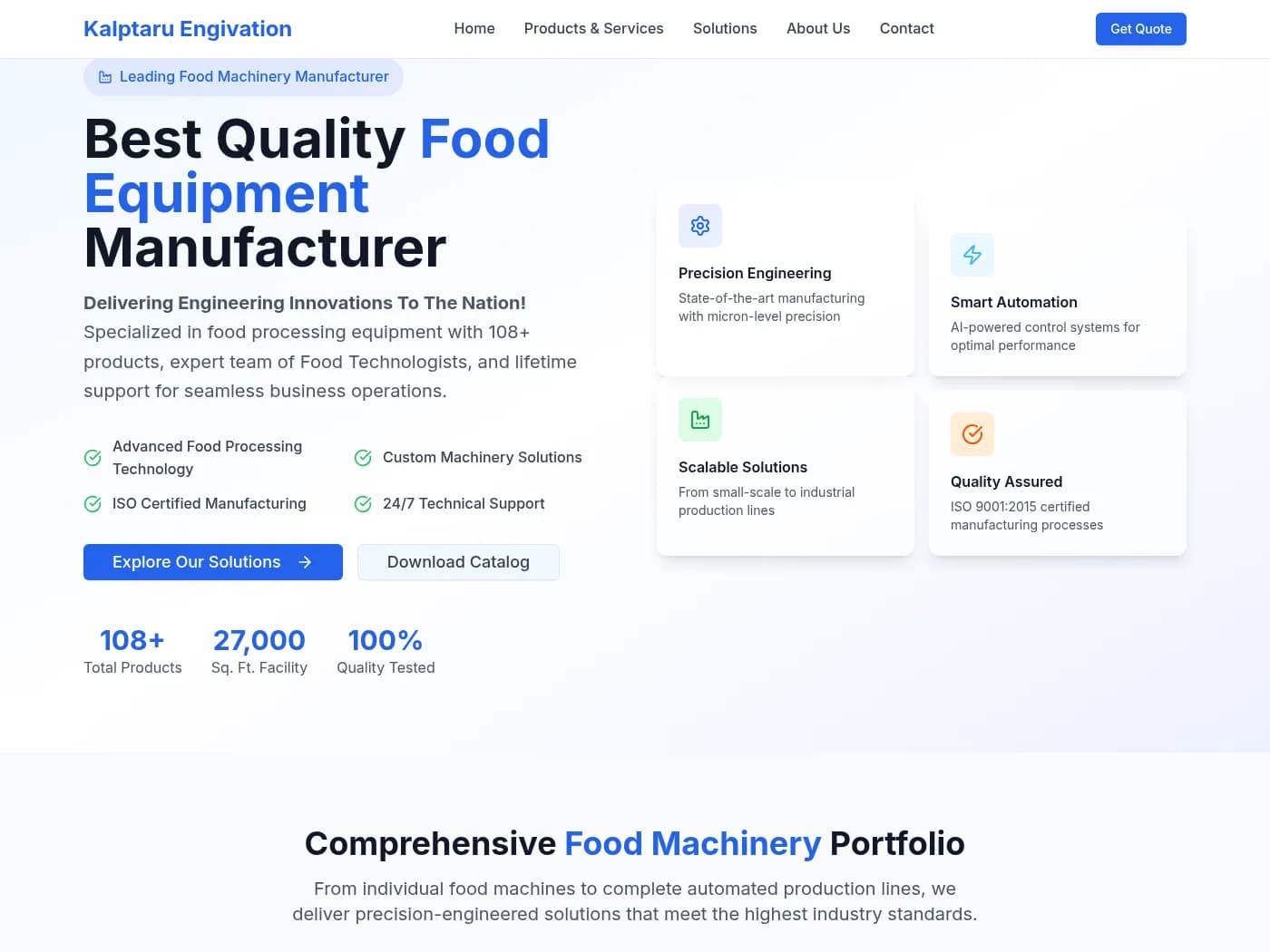 Kalptaru Engivation Professional Website Redesign