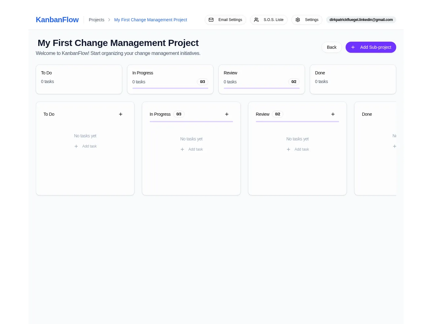 KanbanFlow: Simple Change Management Board
