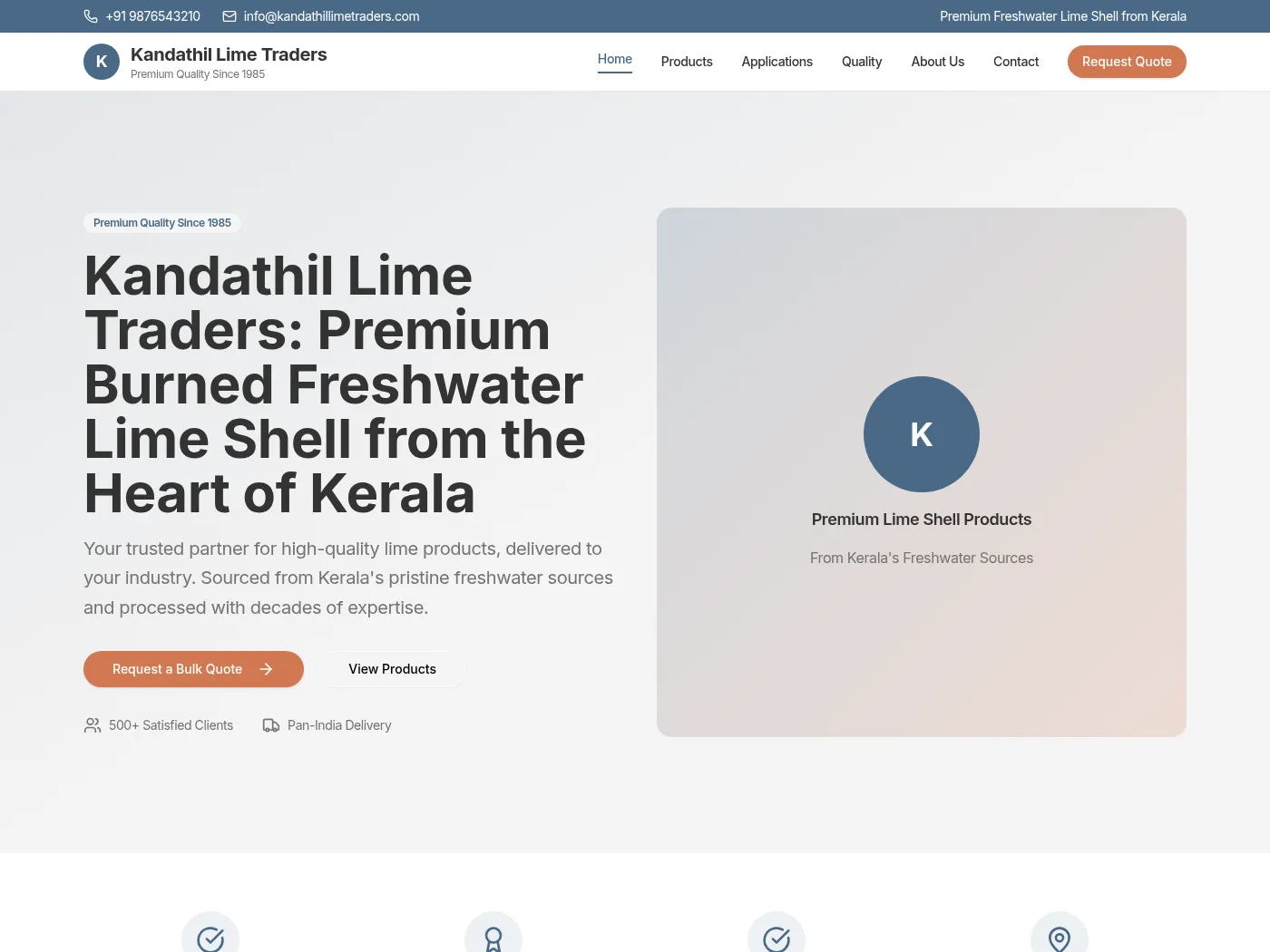Kandathil Lime Traders Website