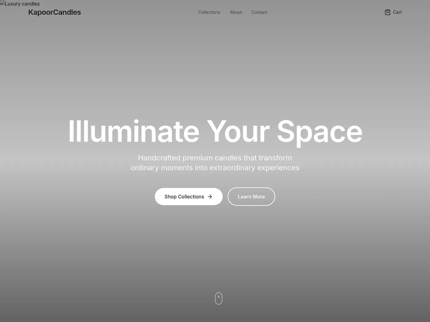 KapoorCandles Modern E-Commerce Website