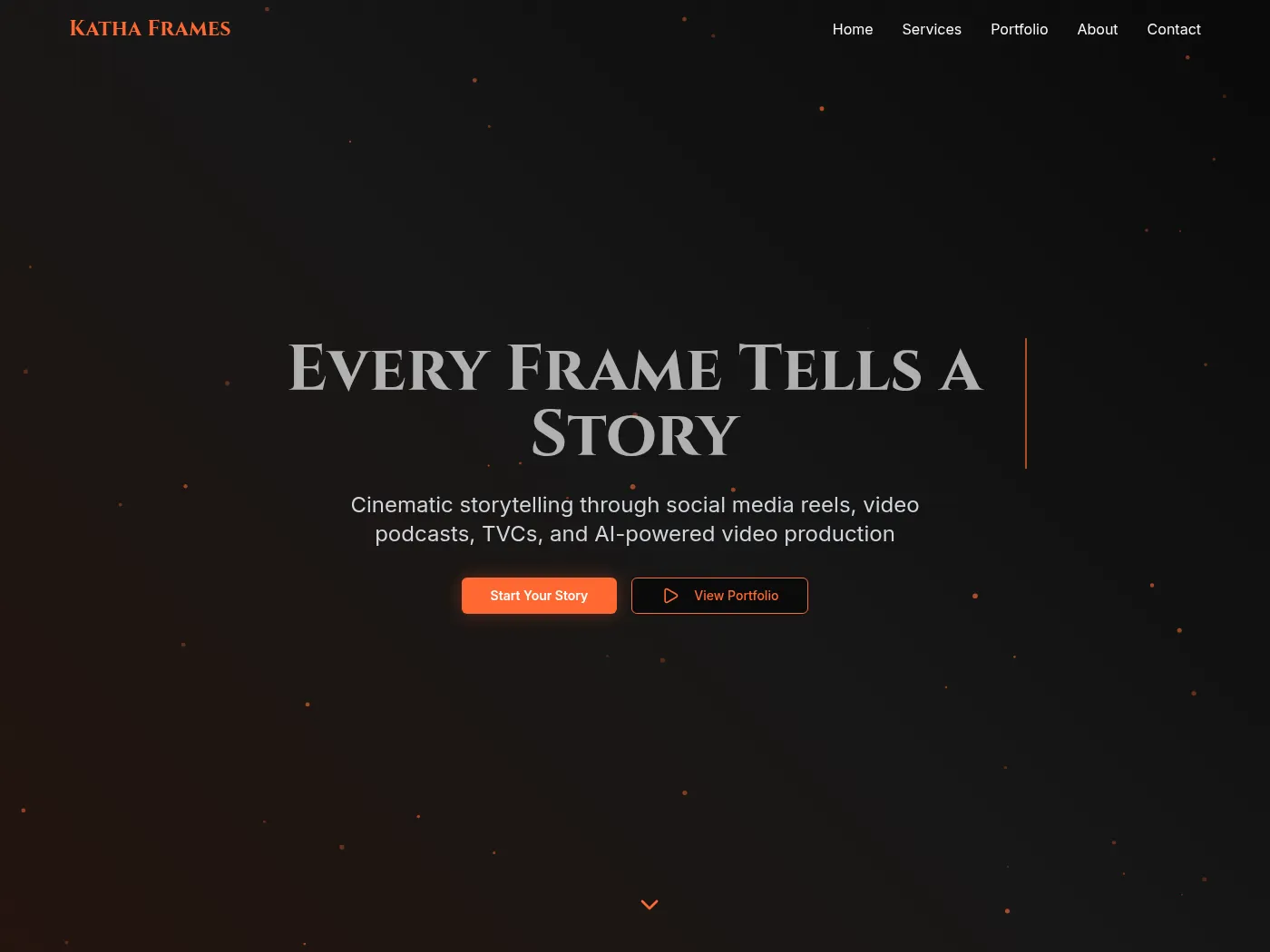Katha Frames Cinematic Parallax Website