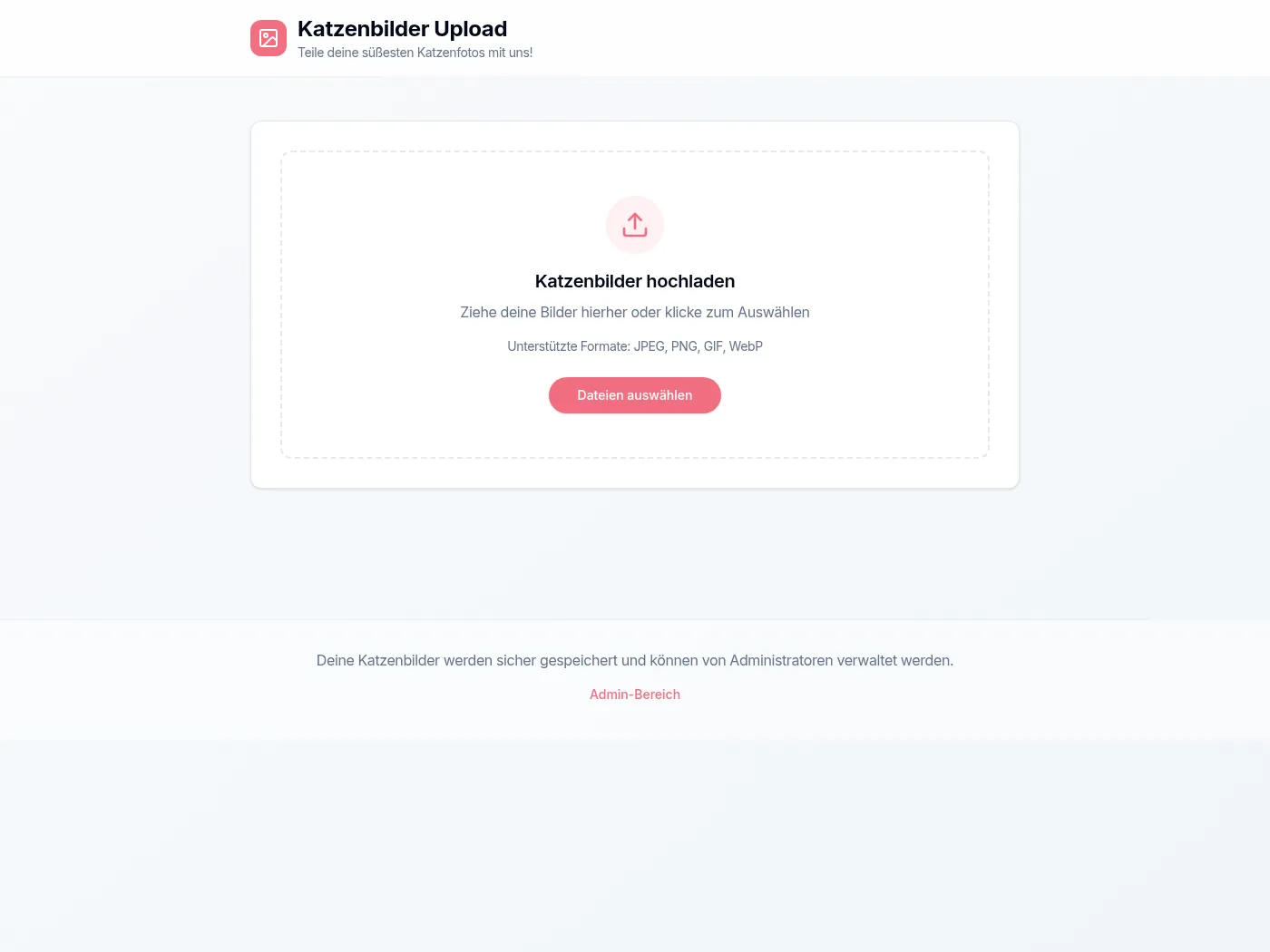 Katzenbilder Upload & Admin Dashboard