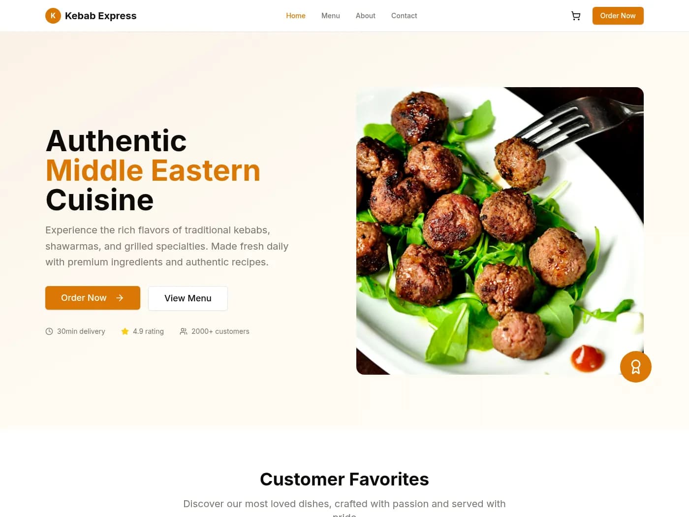 Kebab Express – Modern Food Ordering Website Redesign