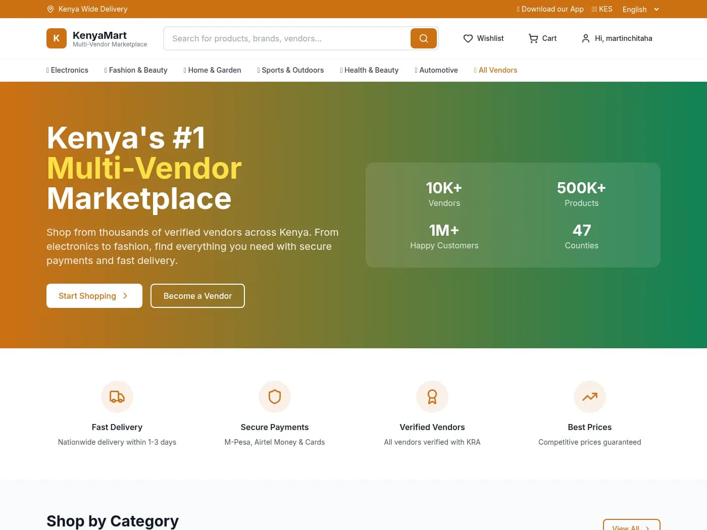 AliExpress-Style Multi-Vendor Marketplace for Kenya