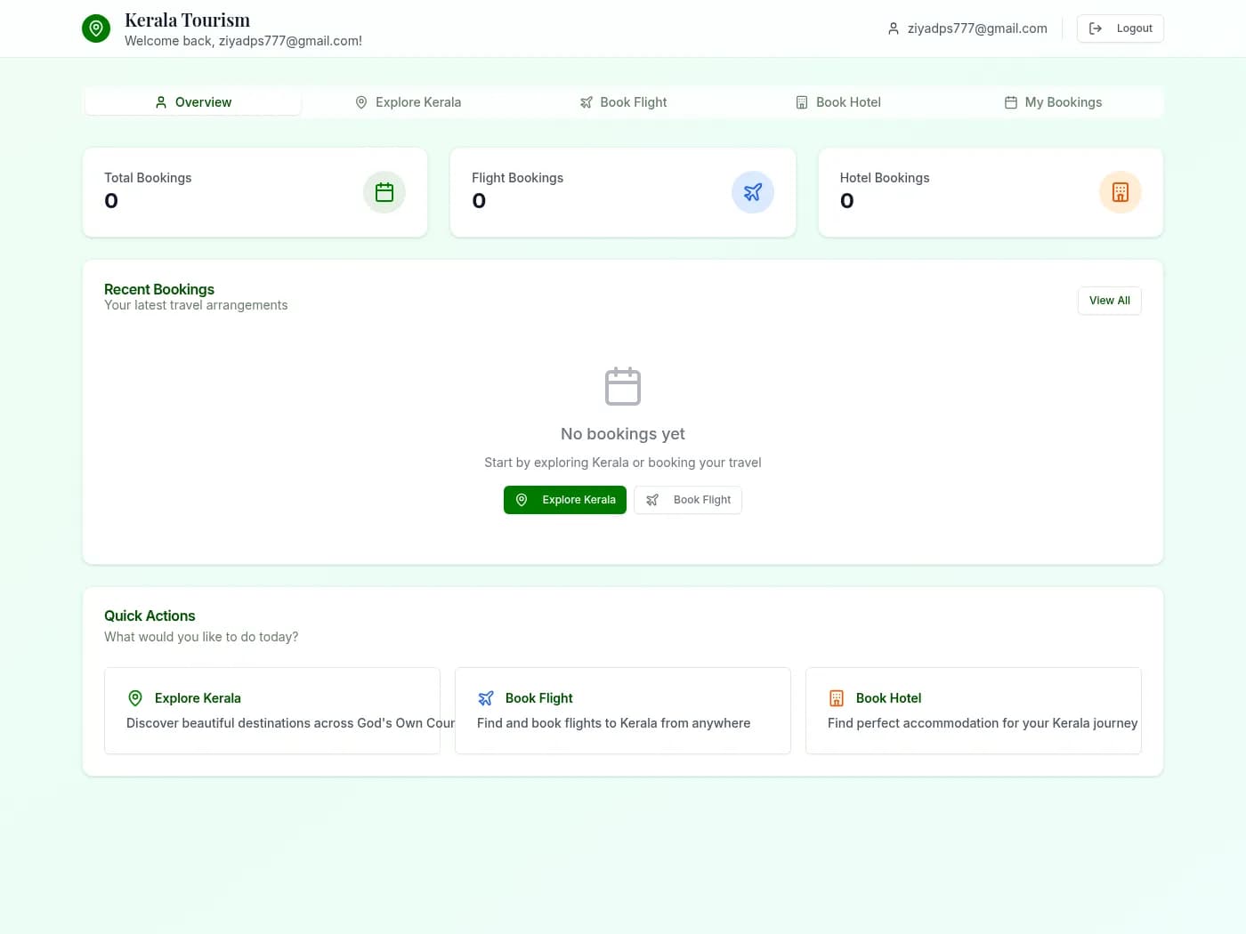 Kerala Tourism and Booking System