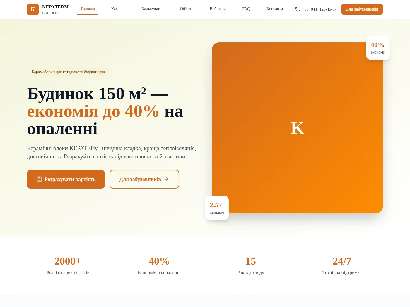 Keraterm Builders LeadGen Platform with Analytics & Conversion Optimization