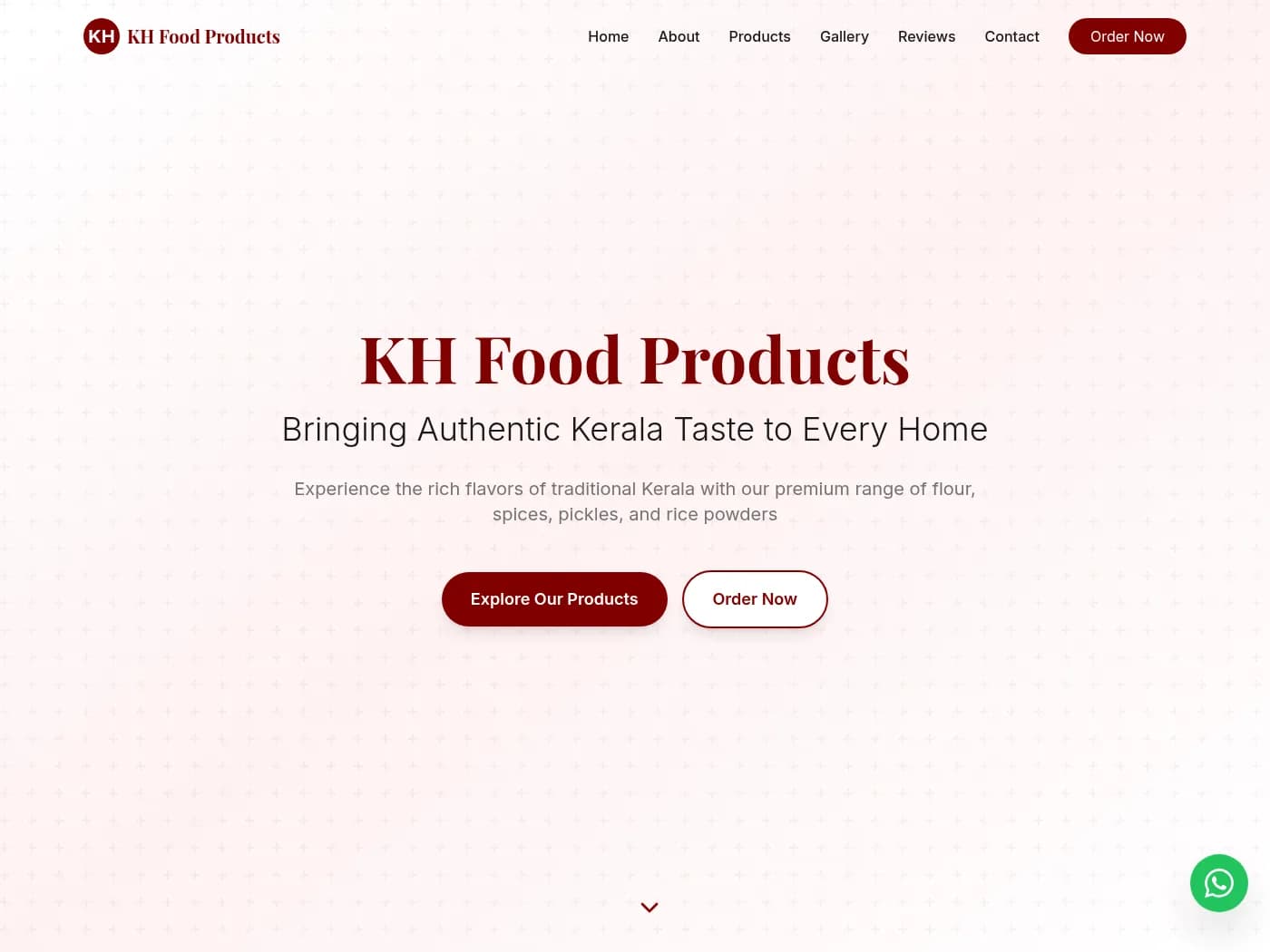 KH Food Products: Premium Kerala Food Website