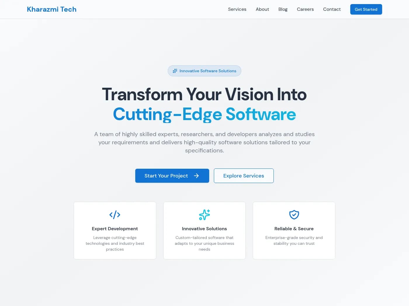 Kharazmi Tech Innovative Corporate Website