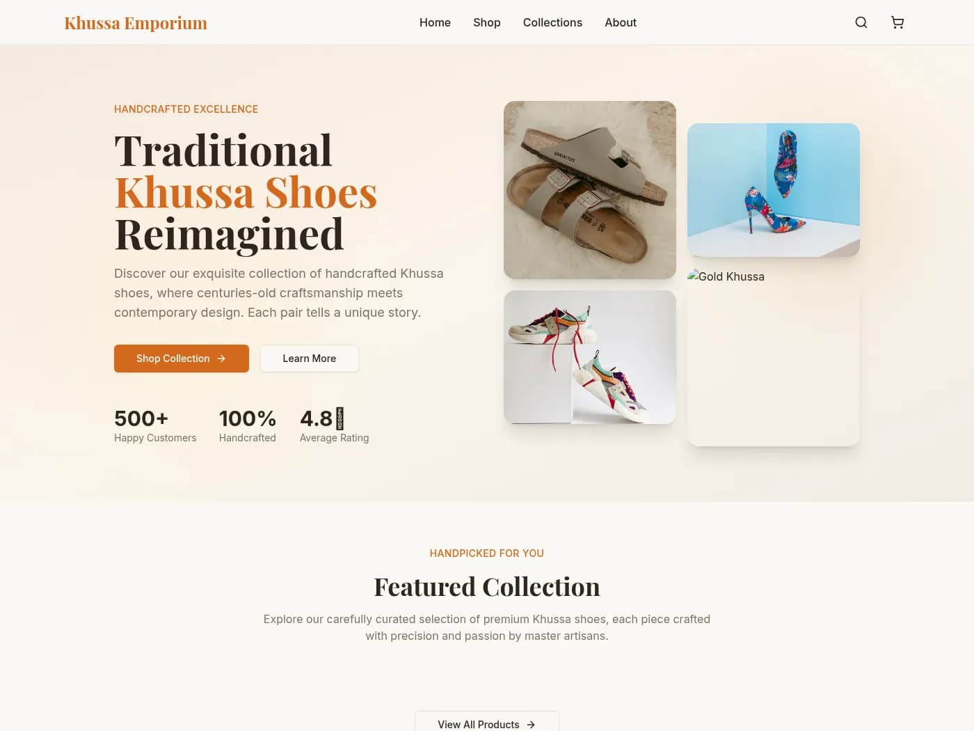Khussa Shoes E-Commerce Website