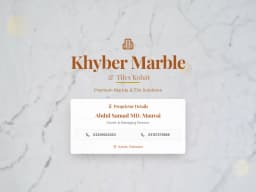 Khyber Marble and Tiles Kohat Business Website