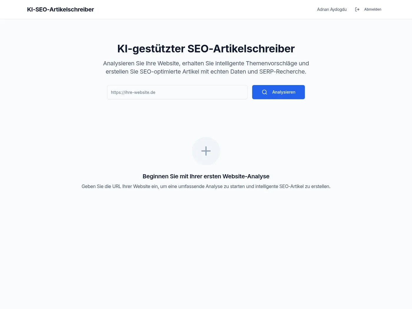 KI-gestützter SEO-Artikelschreiber mit Unternehmensanalyse