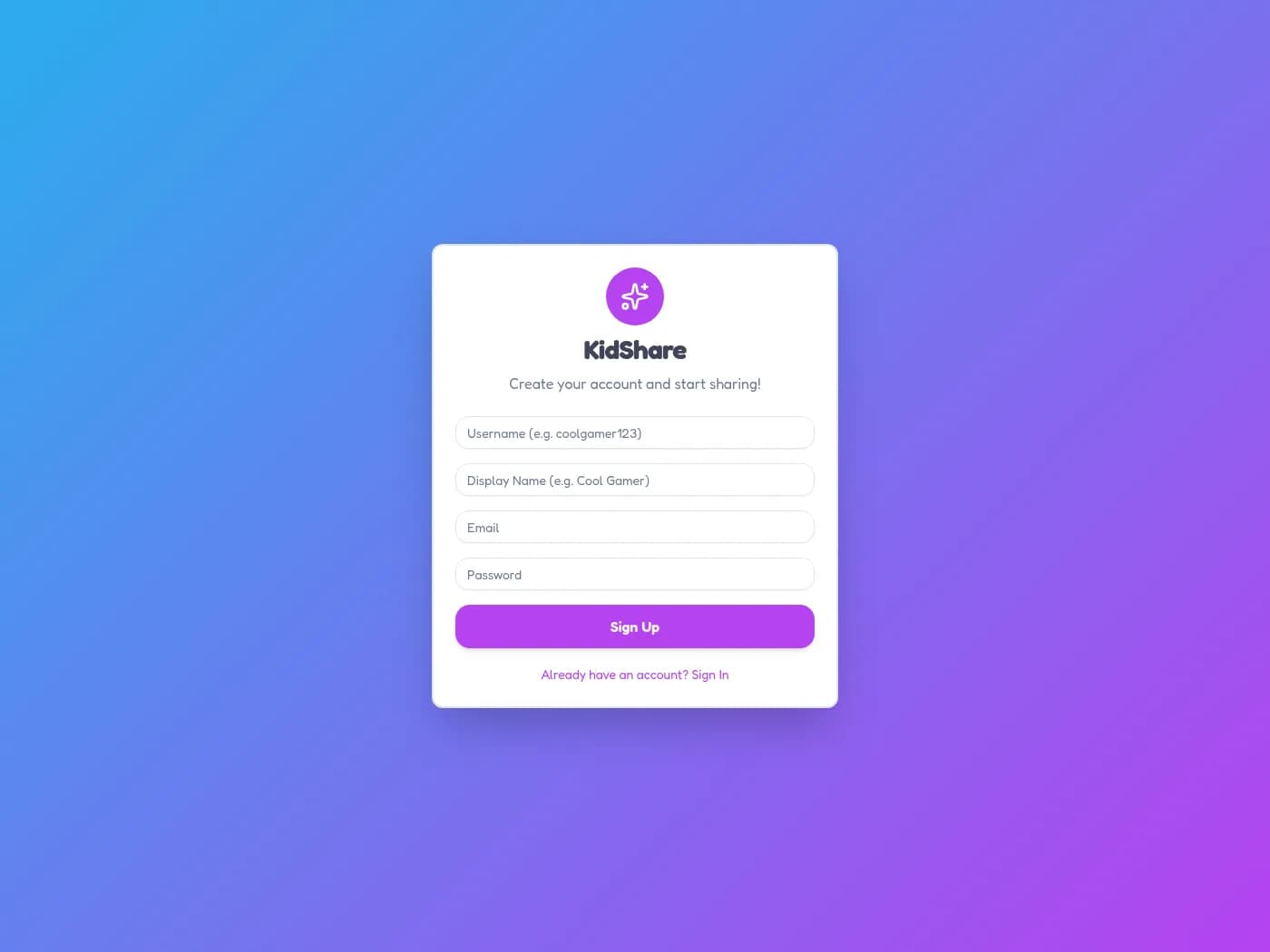 Kid-Friendly Social Media Platform for Friends