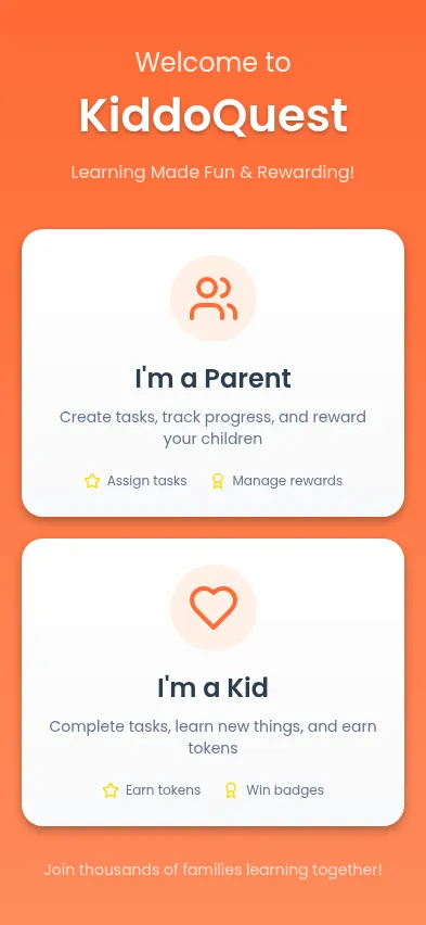 KiddoQuest: Gamified Family Learning & Financial Literacy App