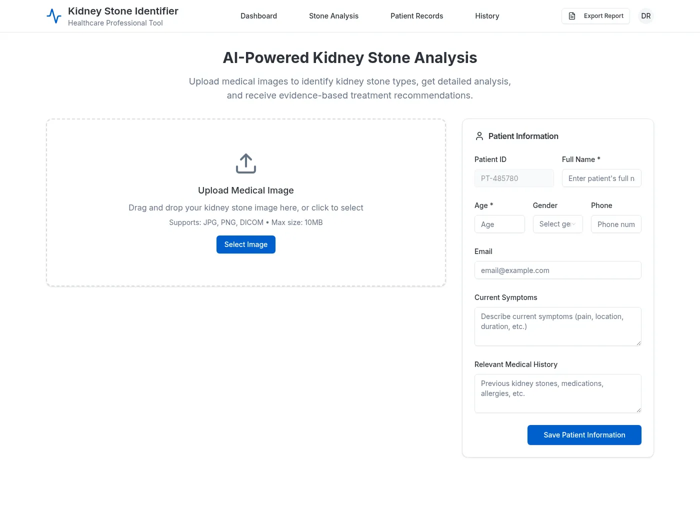 Kidney Stone Identifier for Healthcare Professionals