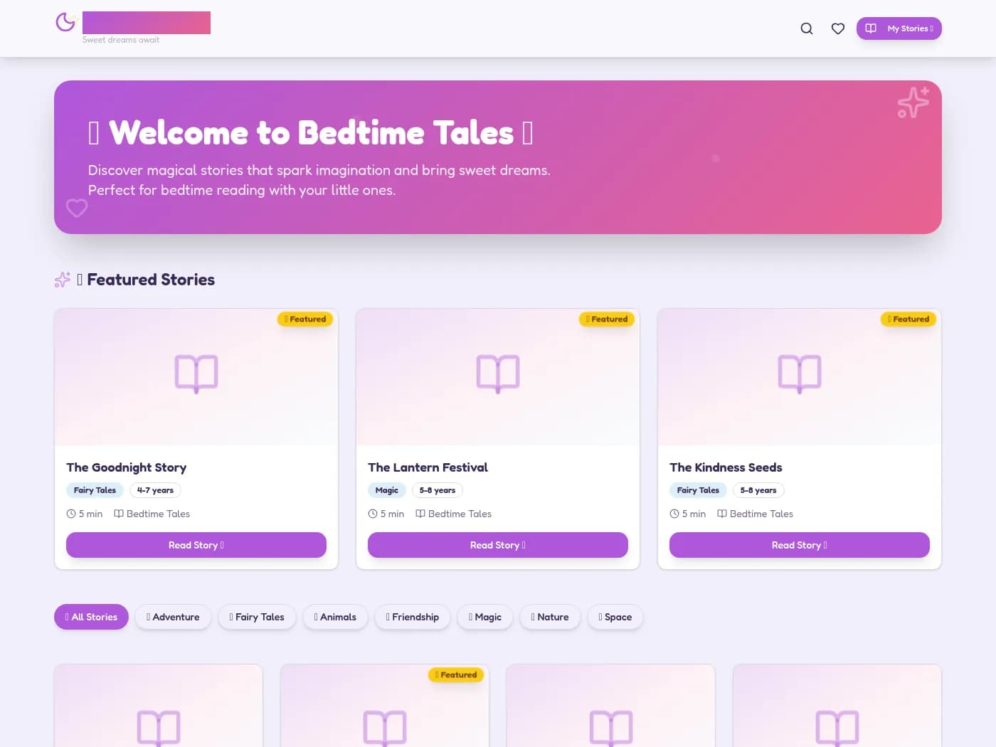 Kids Bedtime Storytelling Platform