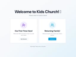 Kids Church Sign-In Kiosk