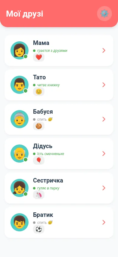 Дитячий месенджер-емодзі для Android
