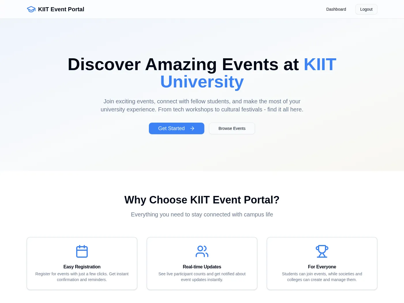 KIIT Event Portal