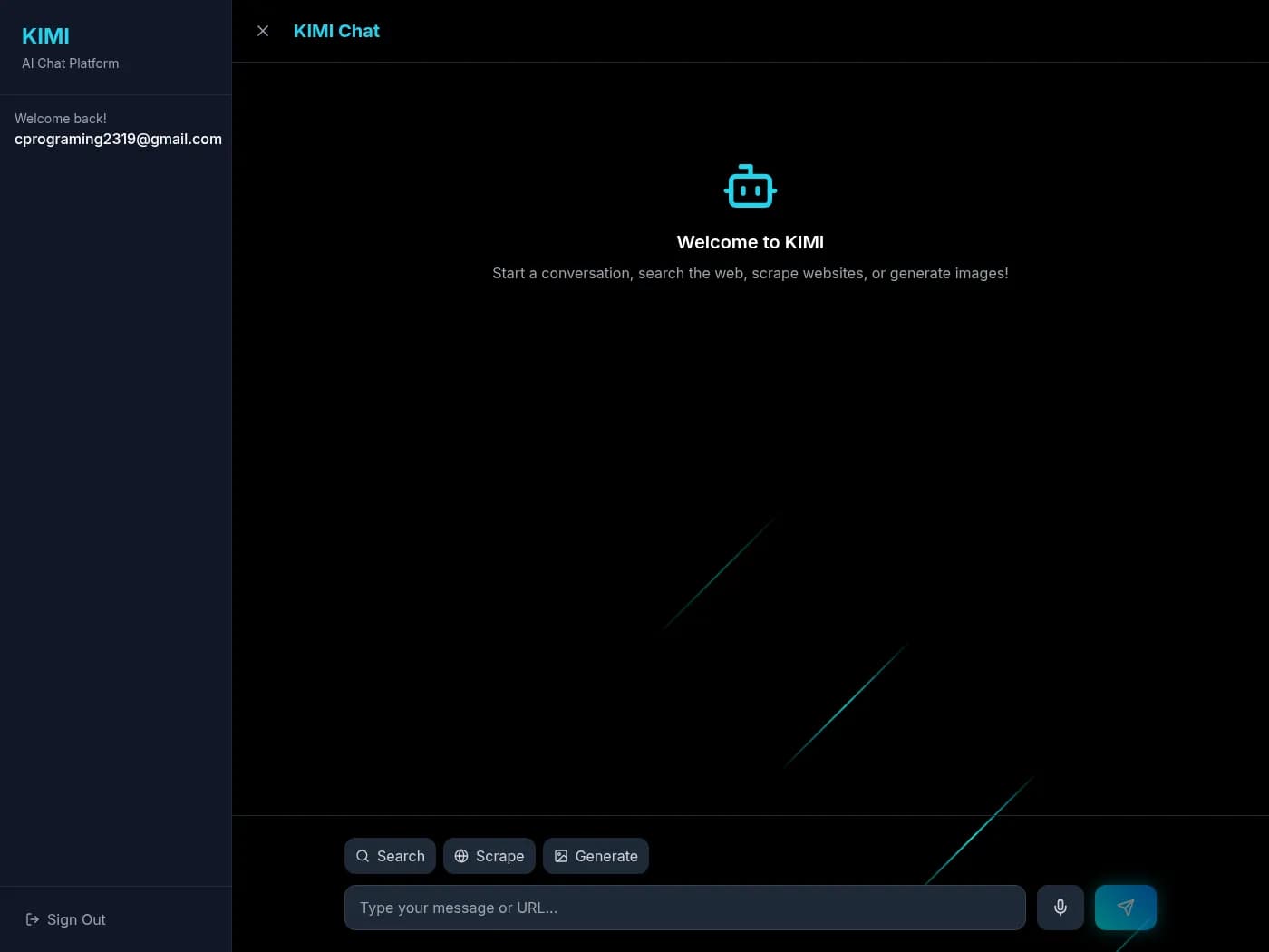 KIMI: Real-Time AI Chat Platform with Advanced Web Integration
