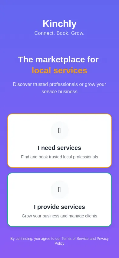Kinchly: The Marketplace for Local Services