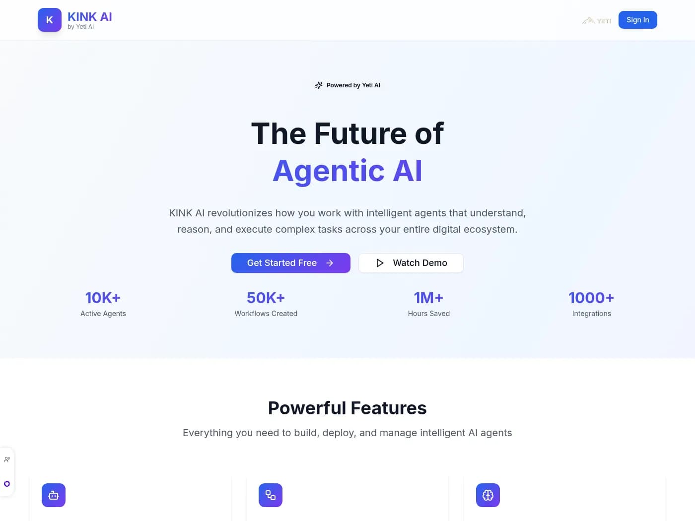 KINK AI: Rebranded Agentic AI Platform by Yeti AI